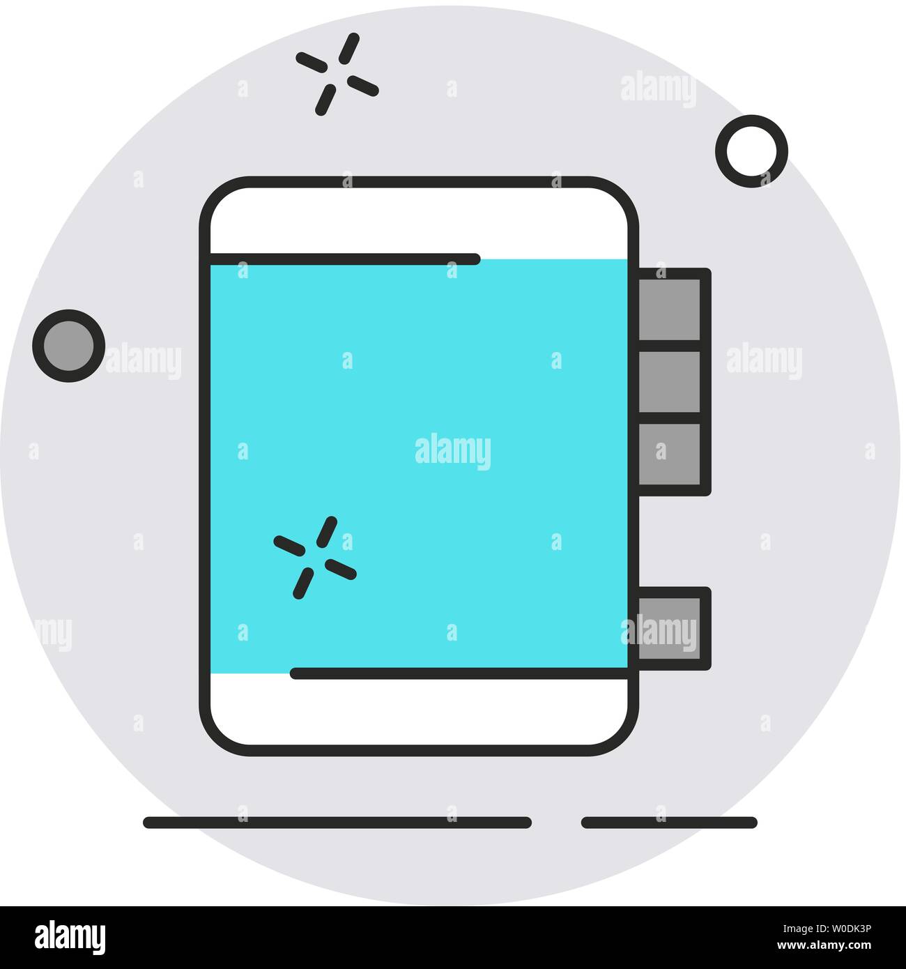 Office diary or notebook with bookmarks icon. Modern flat design style ...