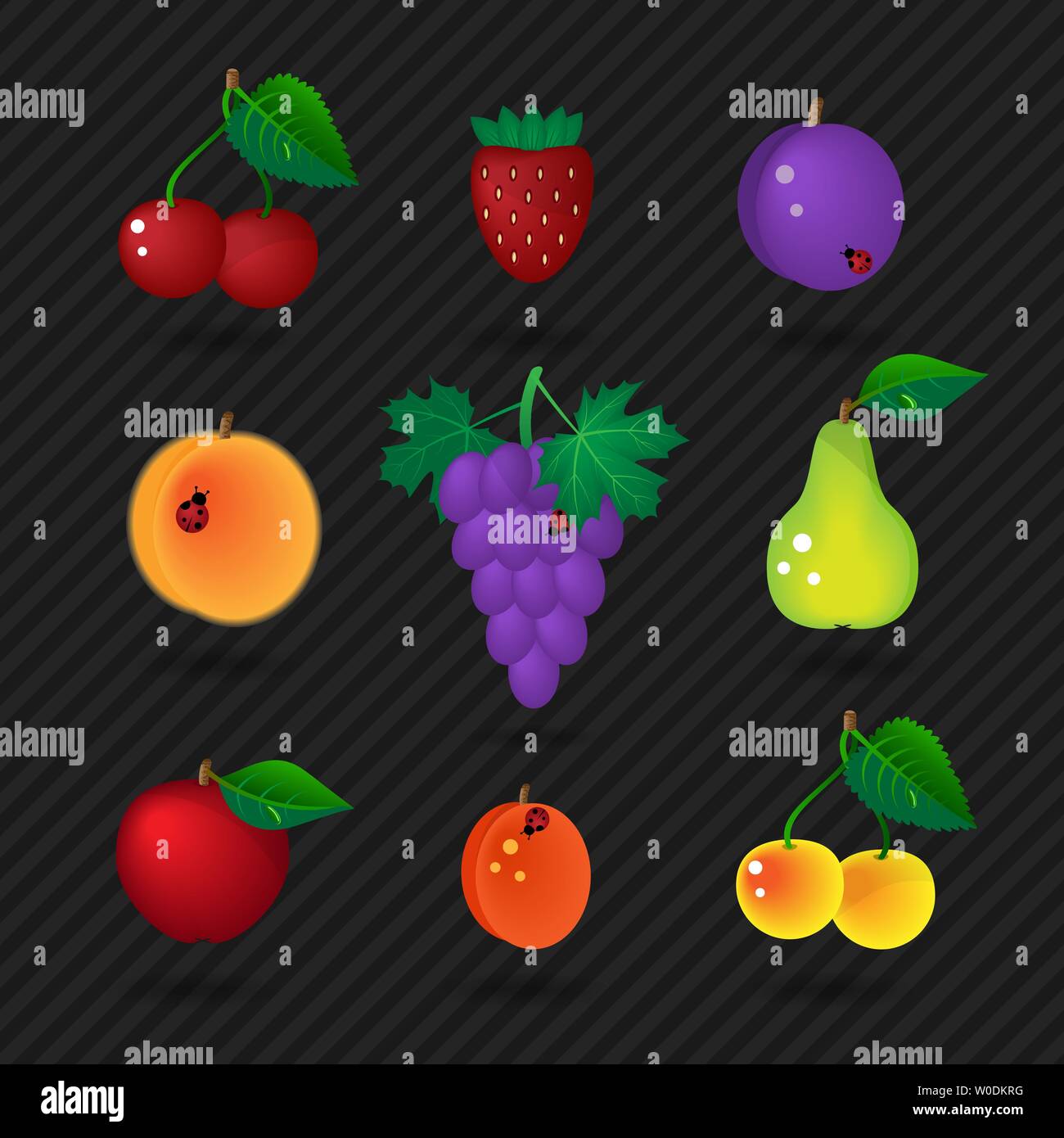Fruit collection Stock Vector Images - Alamy