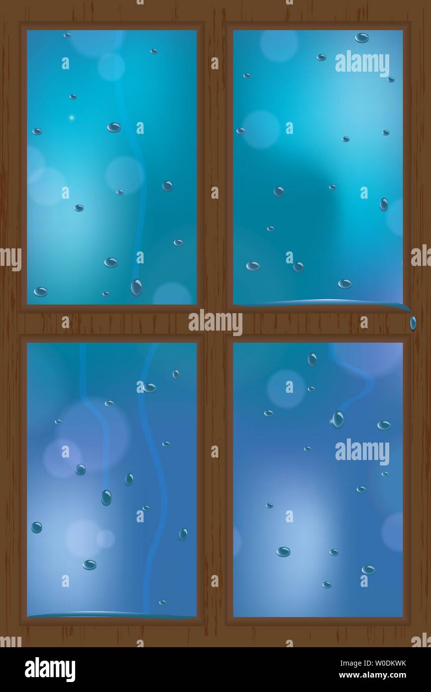wood rainy window vector background Stock Vector Image & Art - Alamy