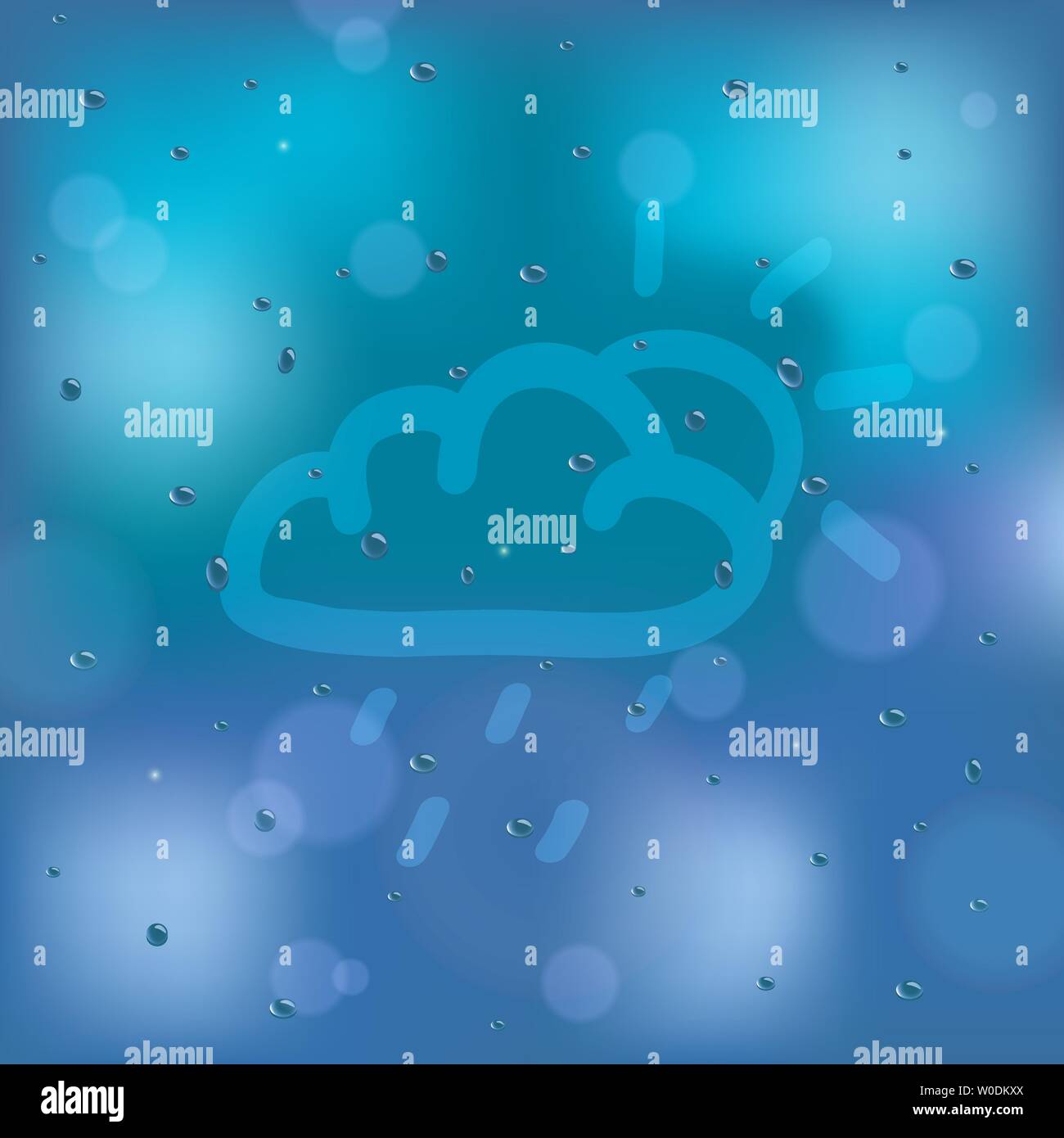 abstract weather icon on the rainy background vector Stock Vector Image ...