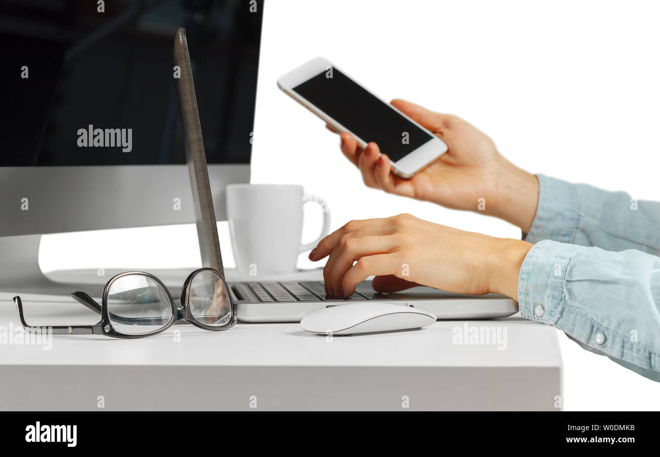 Business Technologies. Workplace Stock Photo - Alamy