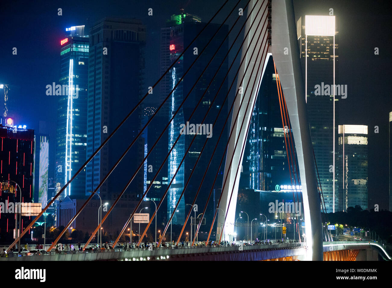 Chongqing bridges at night hi-res stock photography and images - Alamy