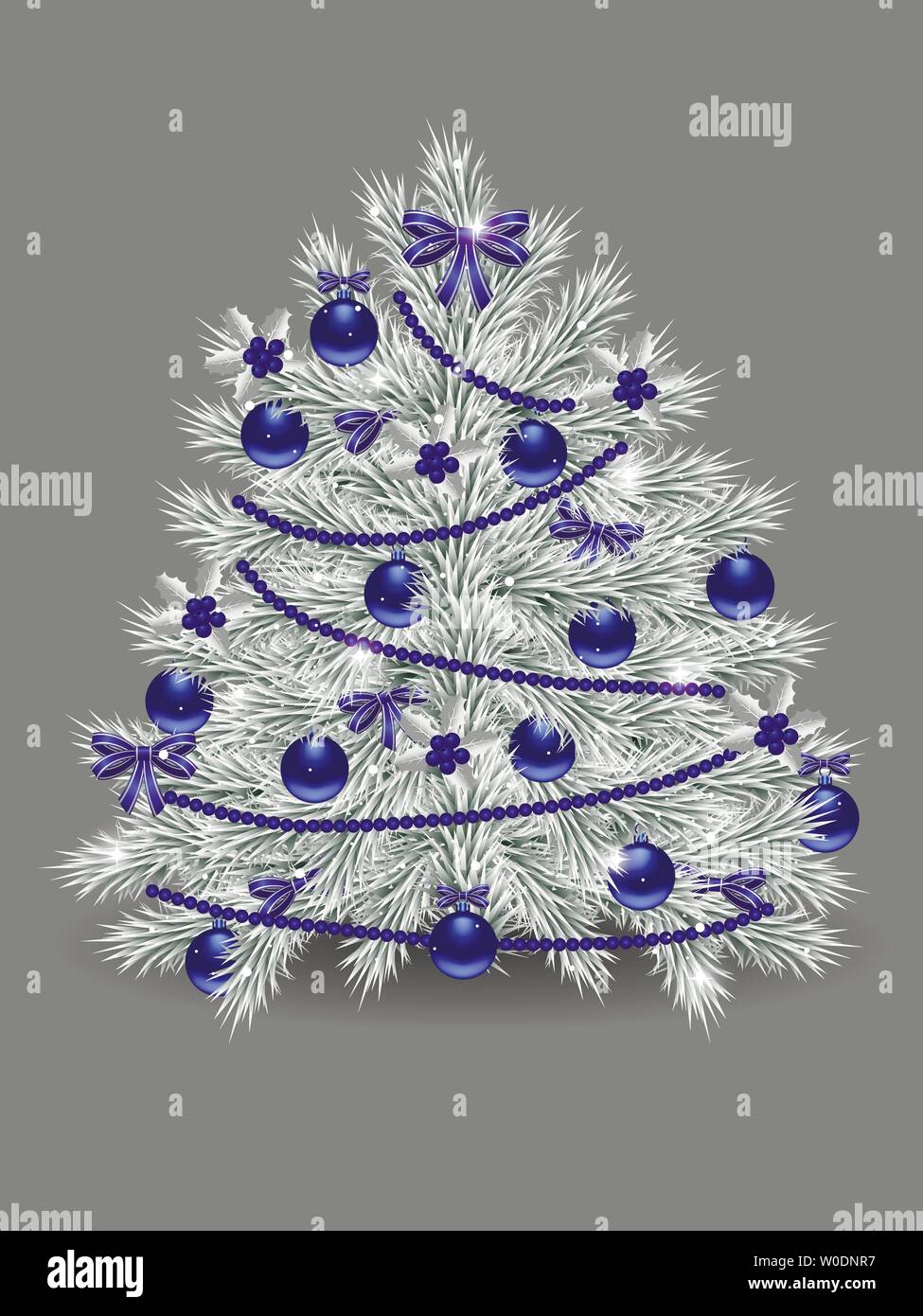 decorated christmas tree vector Stock Vector Image & Art - Alamy