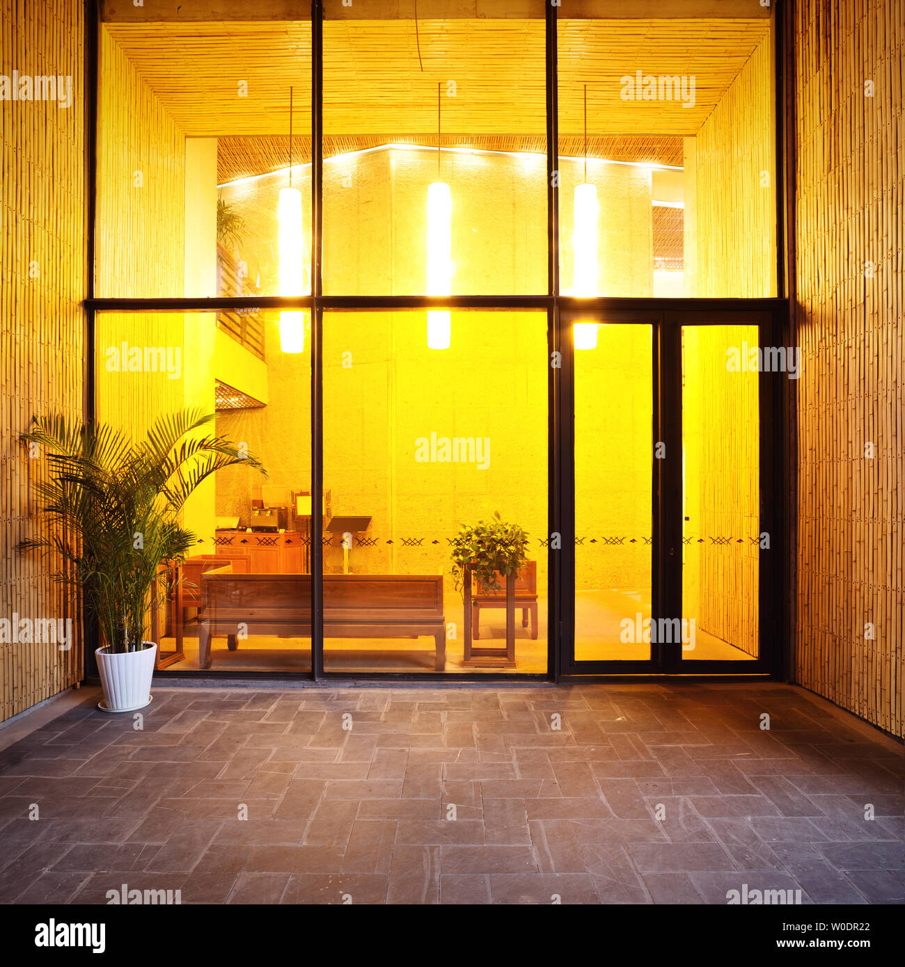 Gate of modern building Stock Photo - Alamy