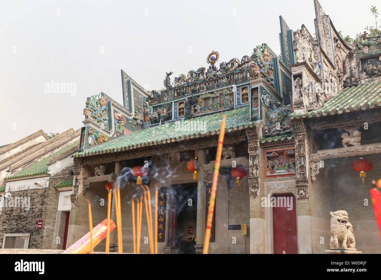 Exterior of the architectural sculpture of the ancestral temple in ...