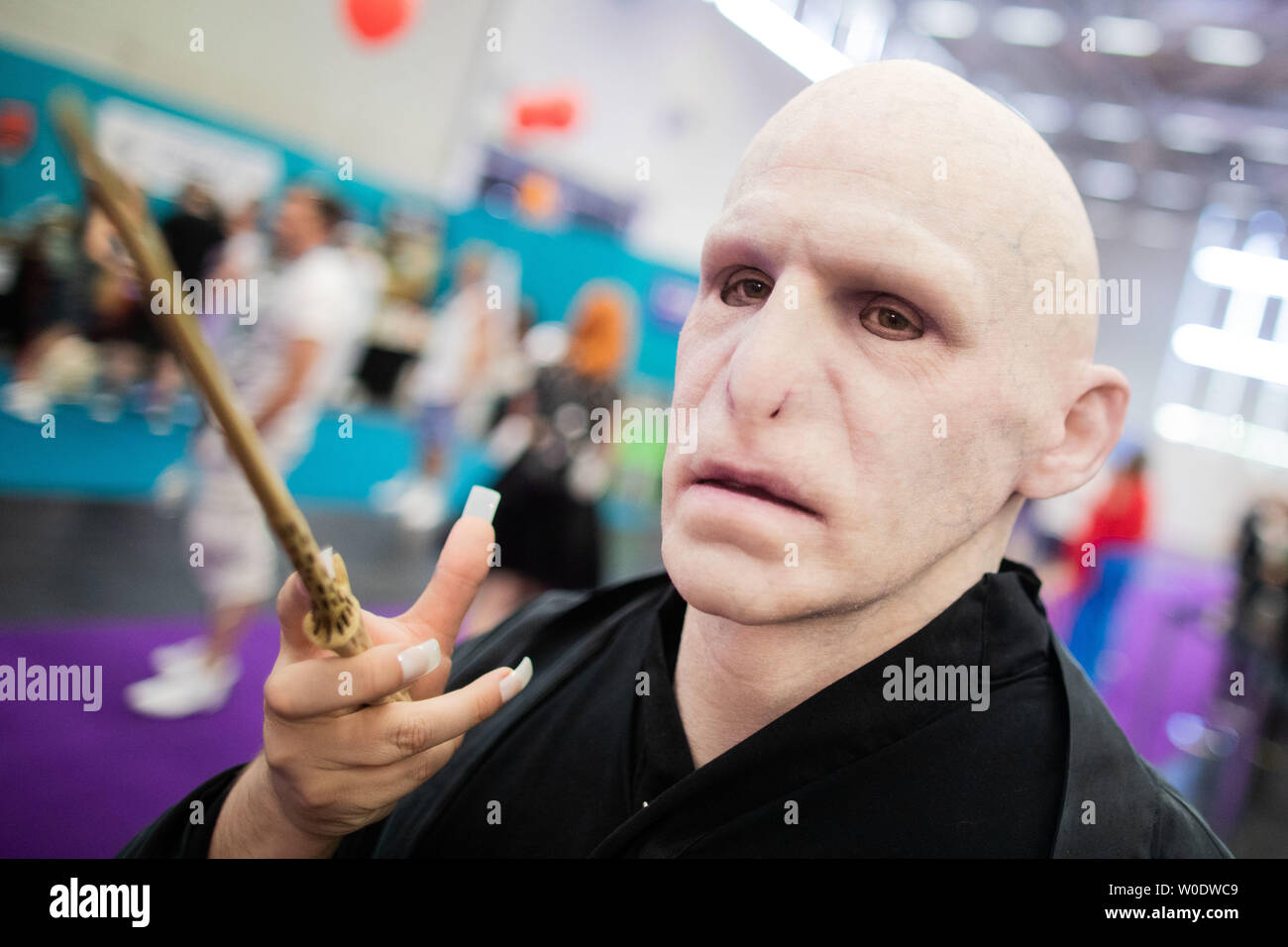 Cologne, Germany. 27th June, 2019. A cosplayer as Lord Voldemort from ...