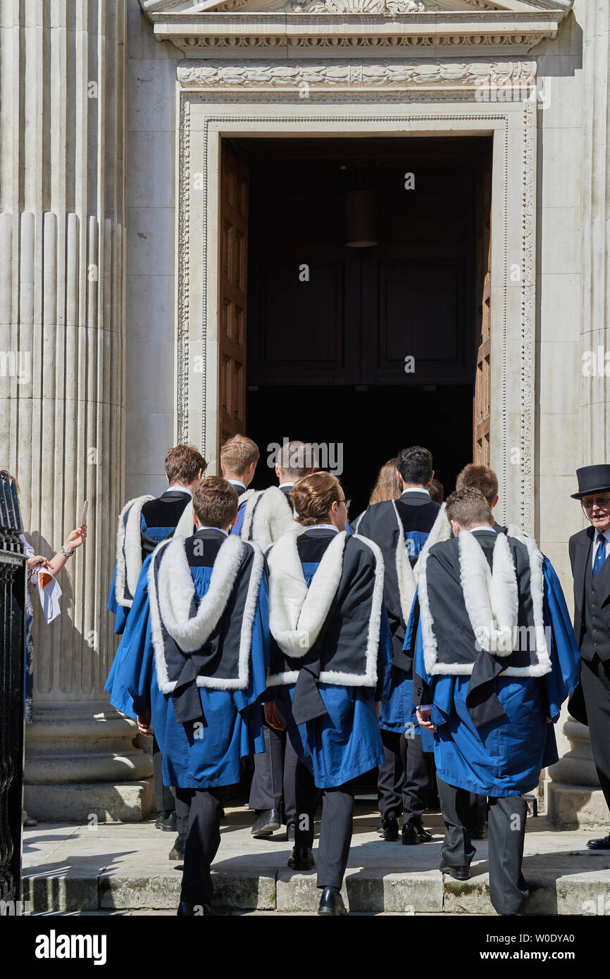Celebration day at the university of Cambridge, England, as graduand ...