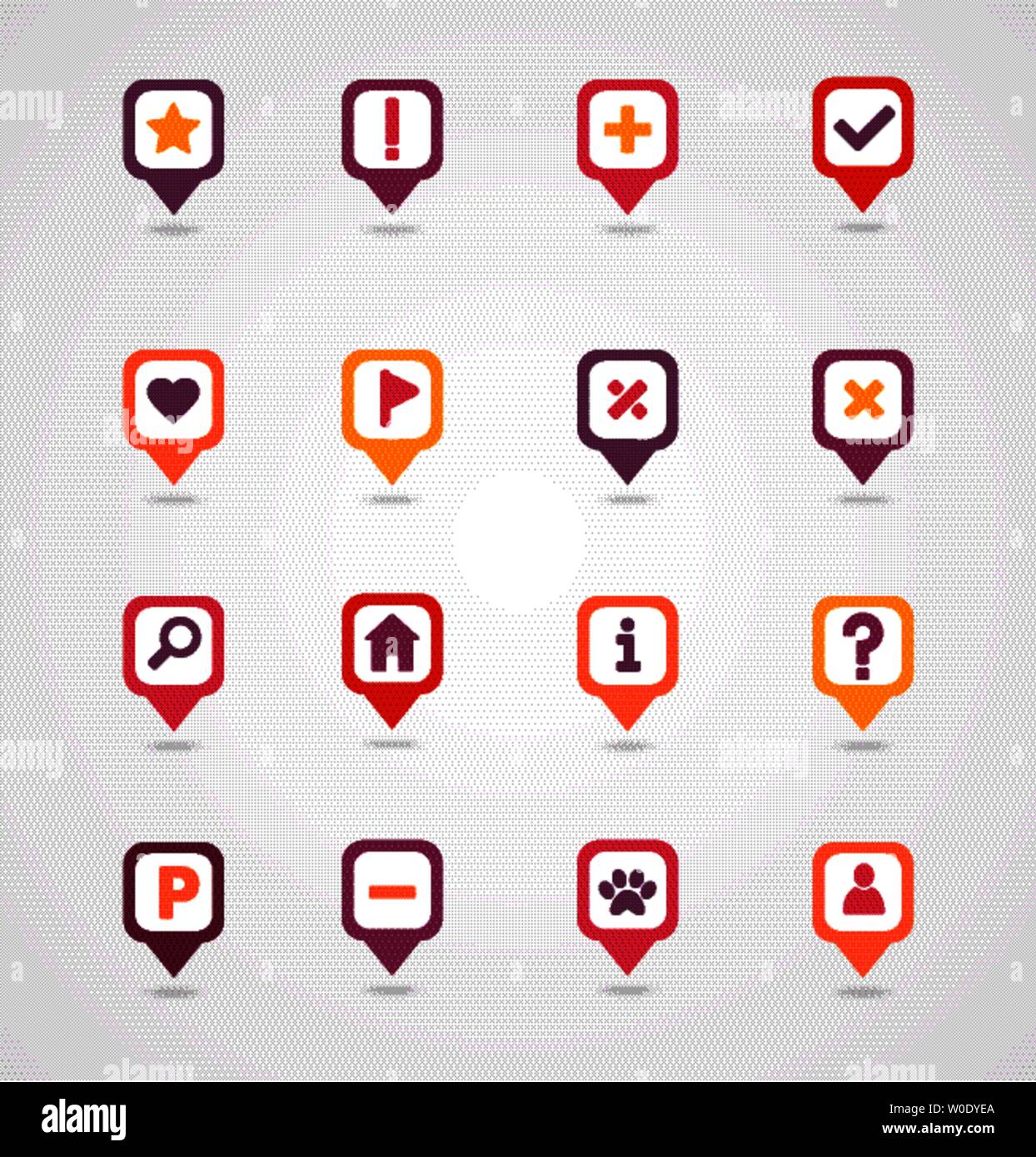 Pin map icon set. Map pointer. Map markers. Destination vector icon ...