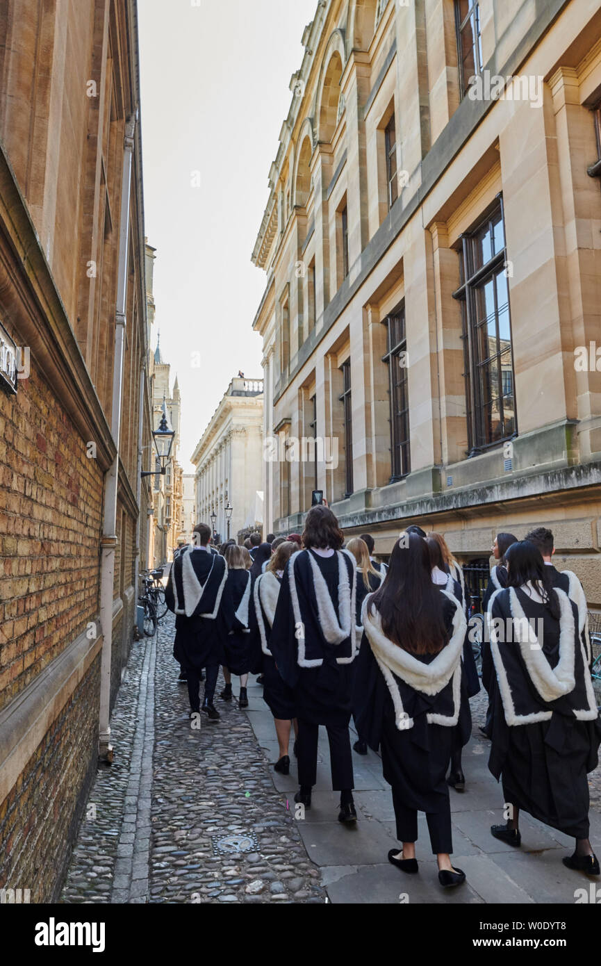 Trinity college cambridge university graduation hi-res stock ...