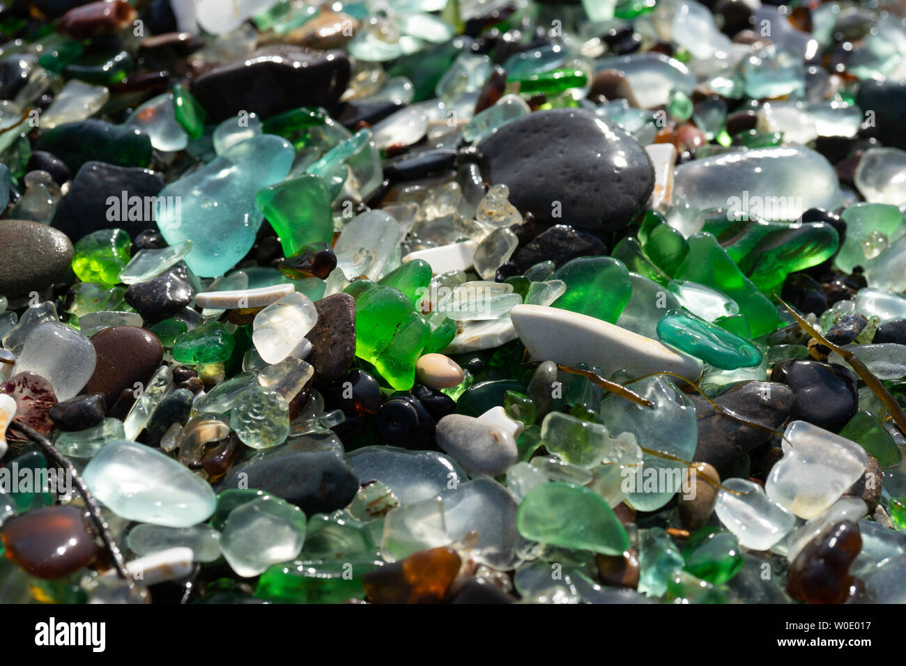 Natural background of sea glass Stock Photo - Alamy