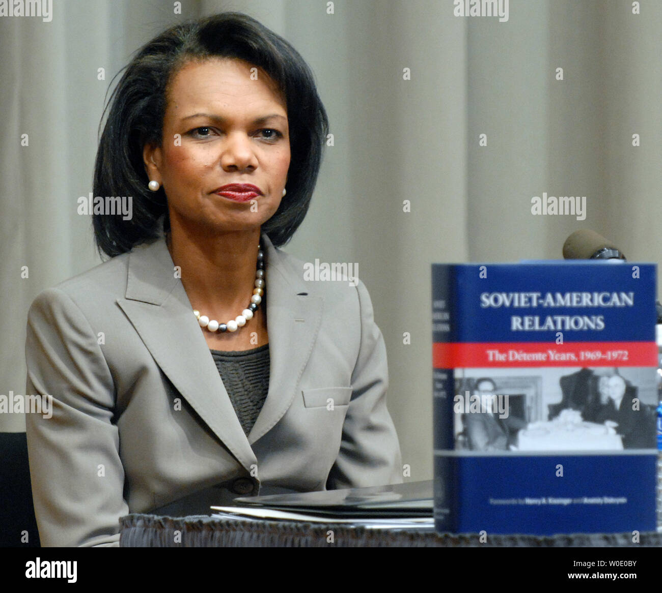 Secretary of State Condoleezza Rice participates in a conference titled ...