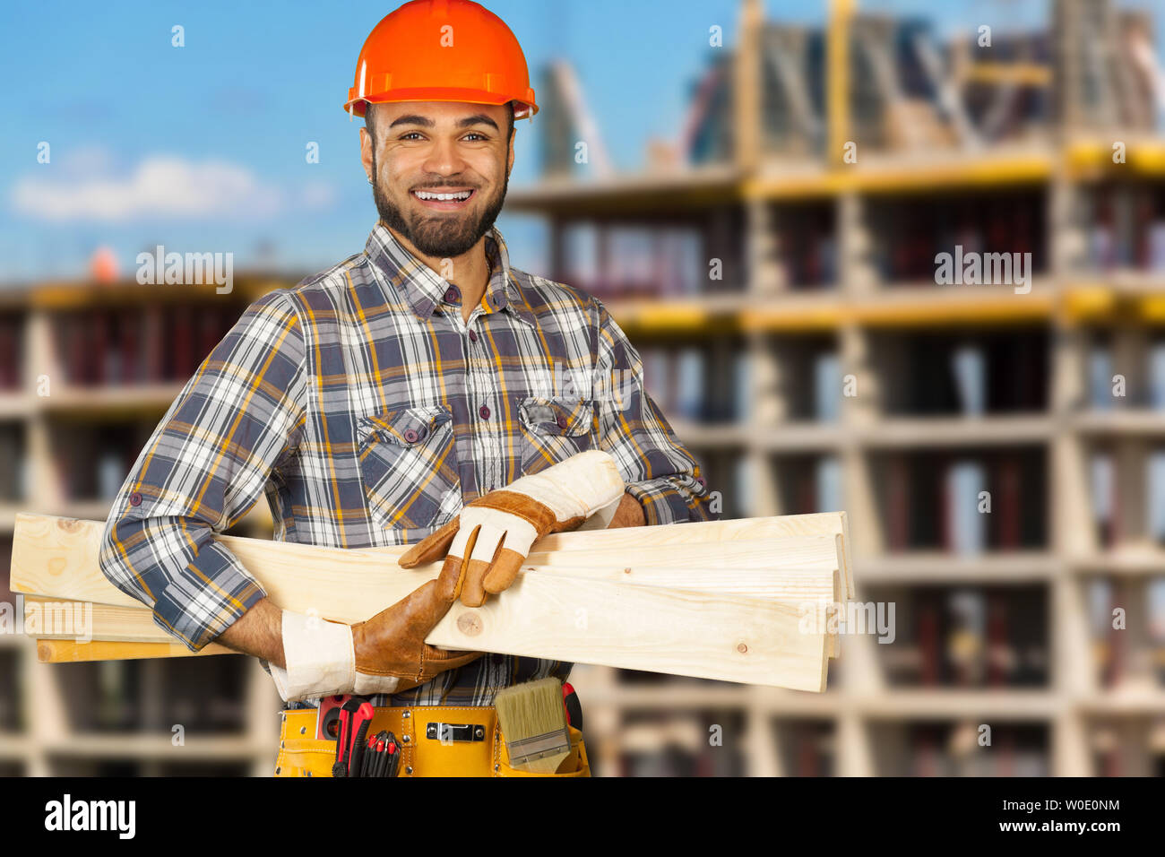 Portrait of Construction Worker Stock Photo - Alamy
