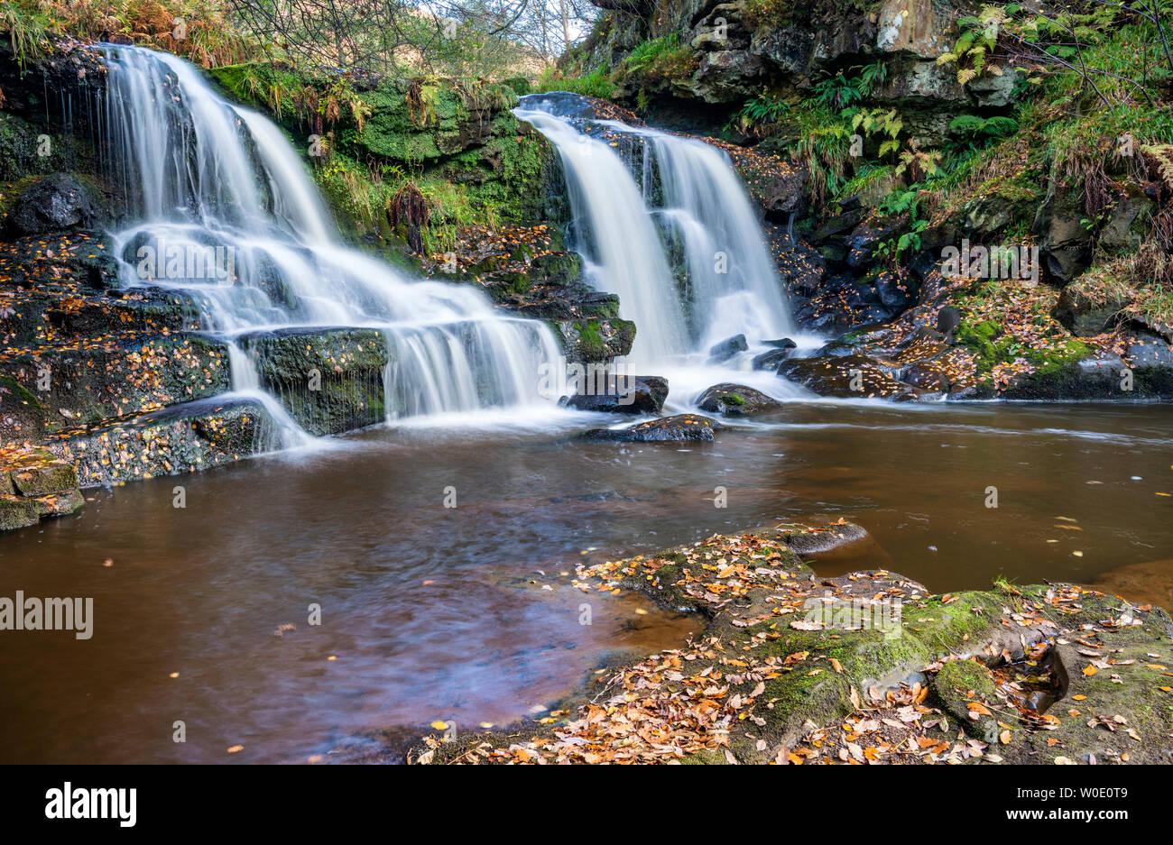 Thomason Foss waterfall near Beck Hole on the North York Moors Stock ...