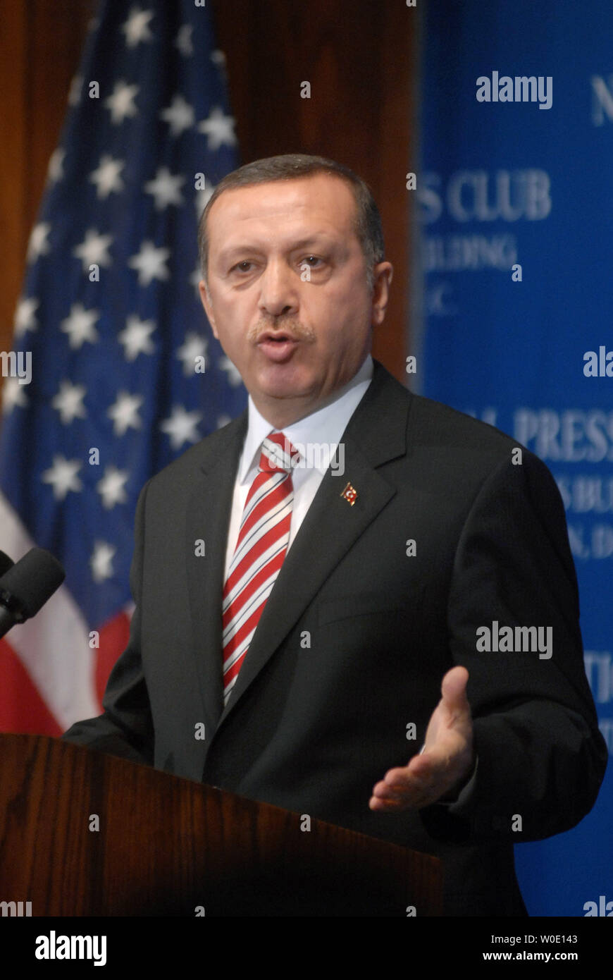 Turkish Prime Minister Recep Tayyip Erdogan delivers remarks following ...