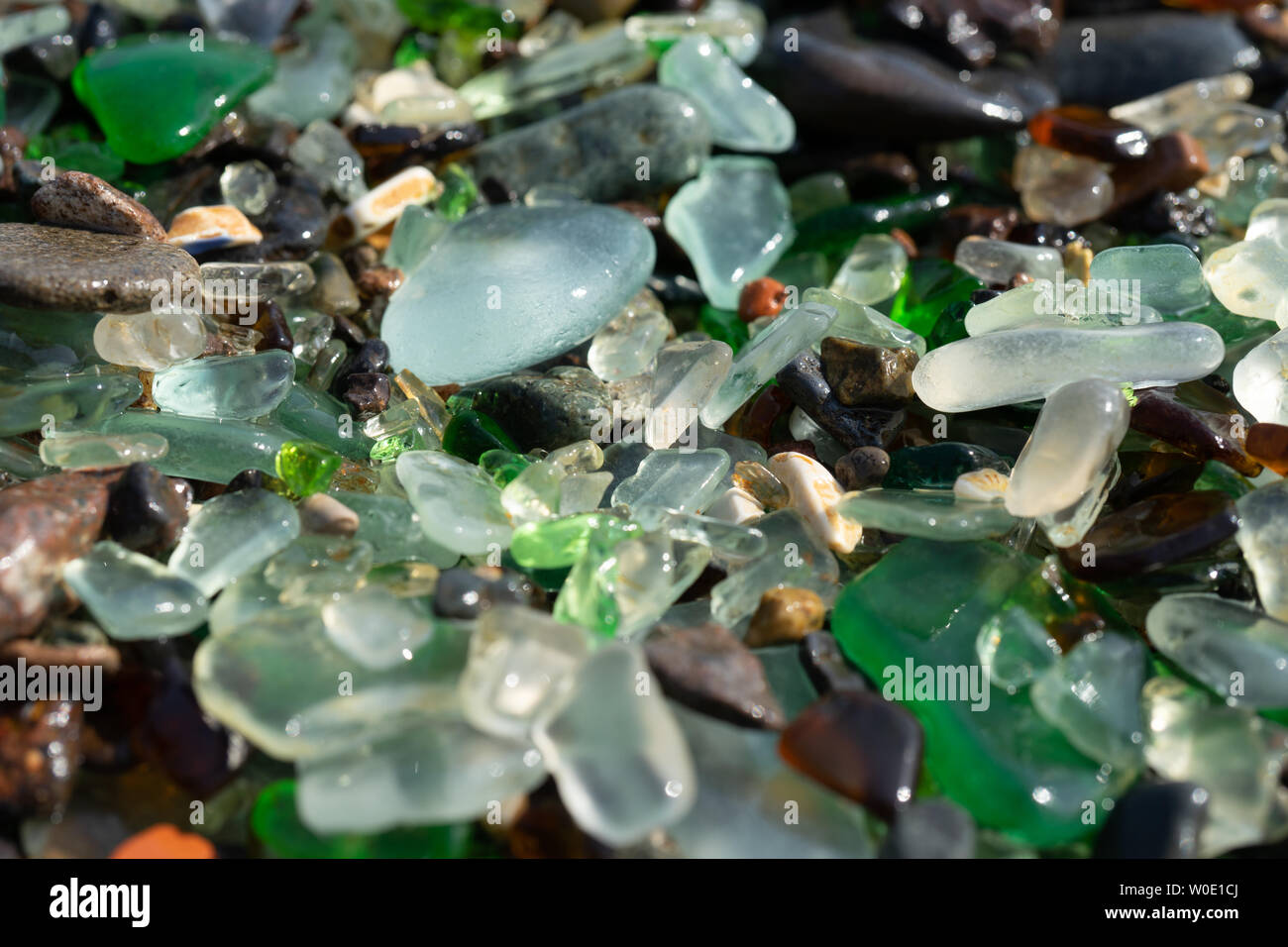 Natural background of sea glass Stock Photo - Alamy