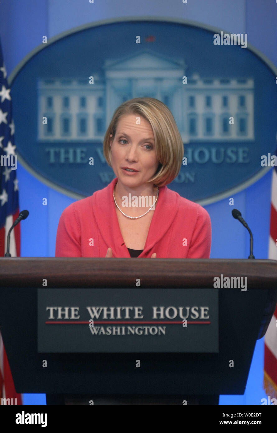 White House Press Secretary Dana Perino holds her daily briefing at the ...