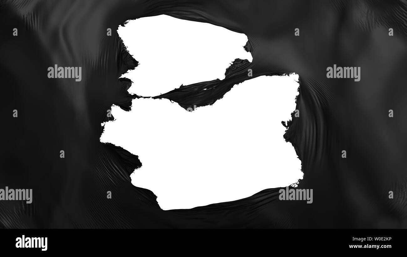 Tattered Black color flag, white background, 3d rendering Stock Photo ...