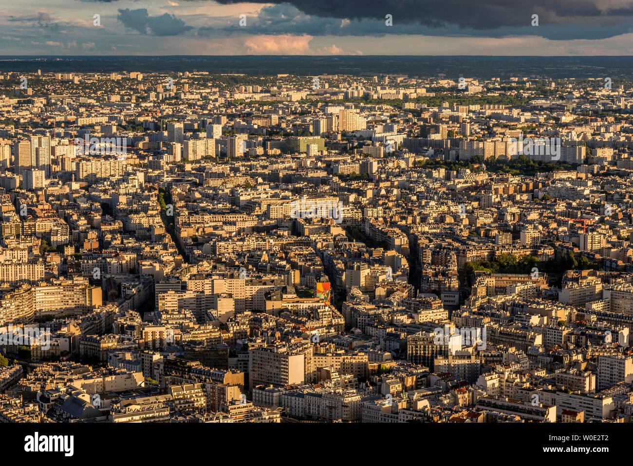 France, 15th arrondissement of Paris, view from the Eiffel Tower Stock ...