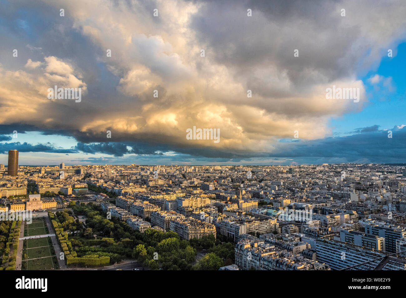 France, 7th and 15th arrondissements of Paris, view from the Eiffel ...