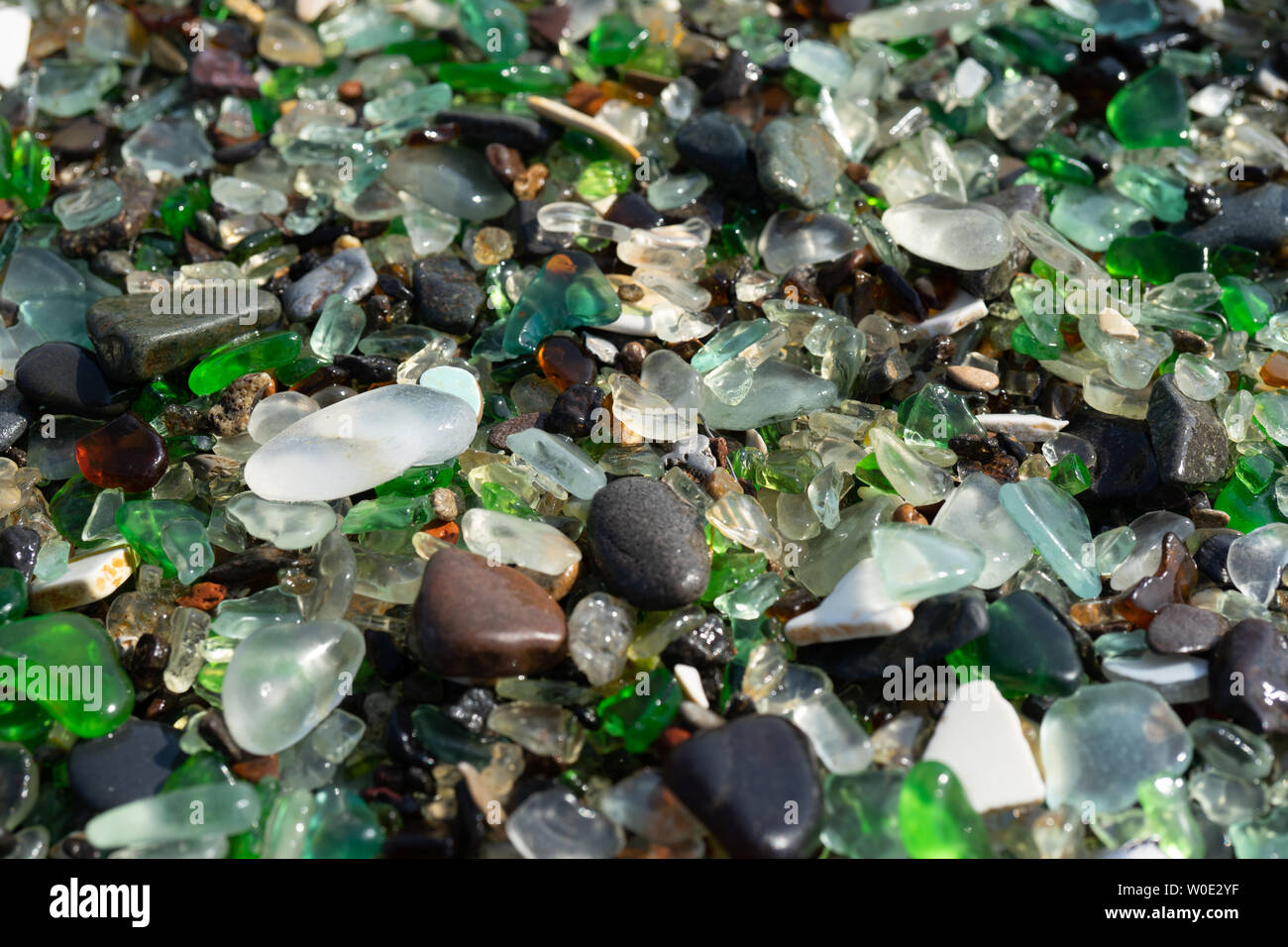 Natural background of sea glass Stock Photo - Alamy