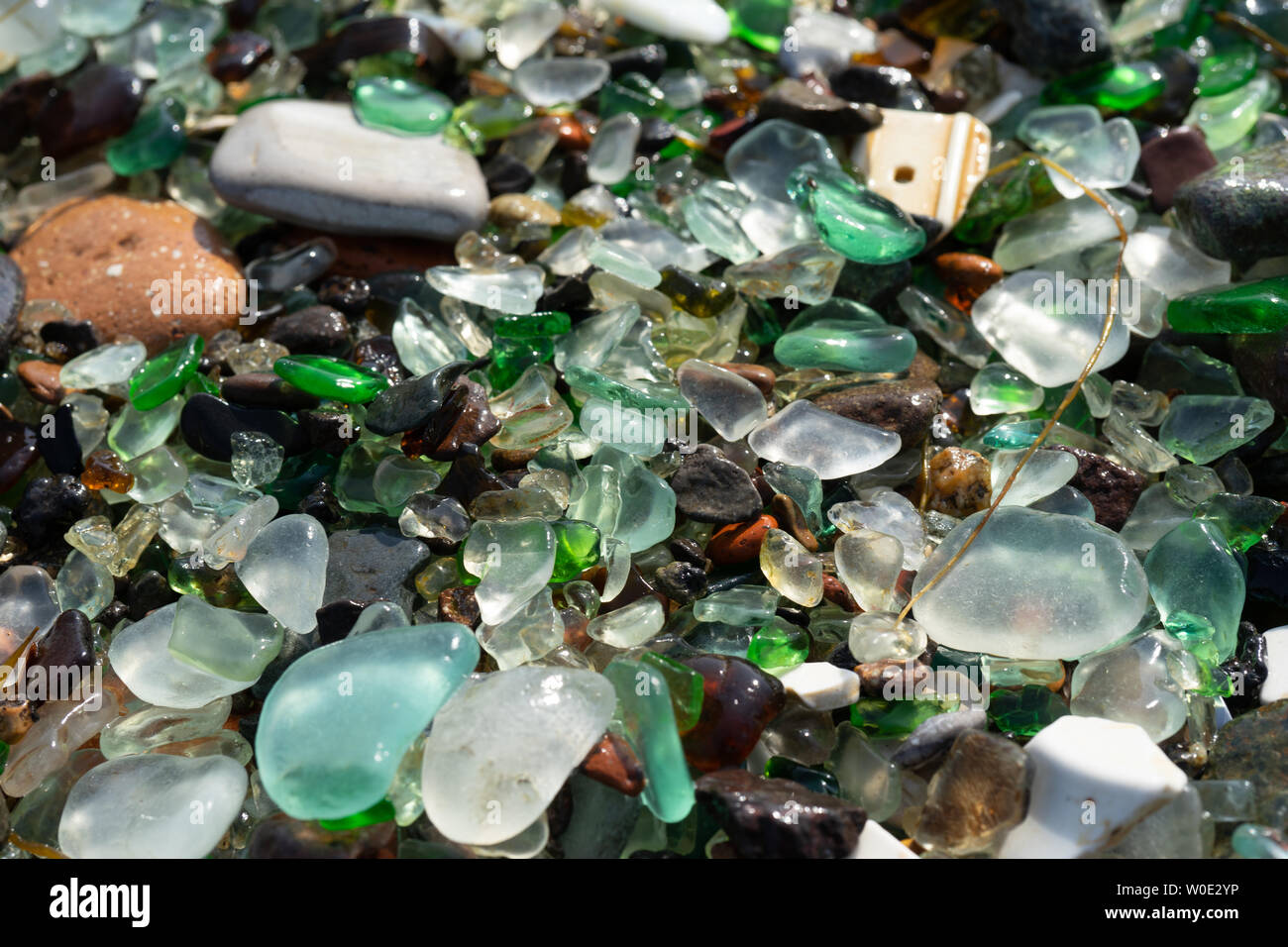 Natural background of sea glass Stock Photo - Alamy