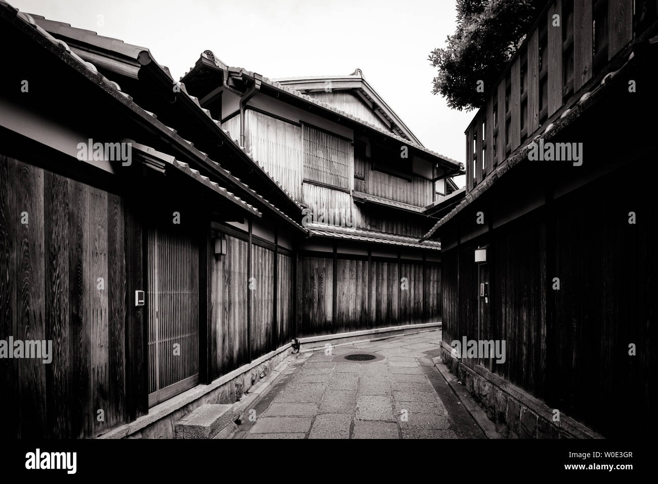 Beautiful traditional streetscape at dusk in Higashiyama district in ...
