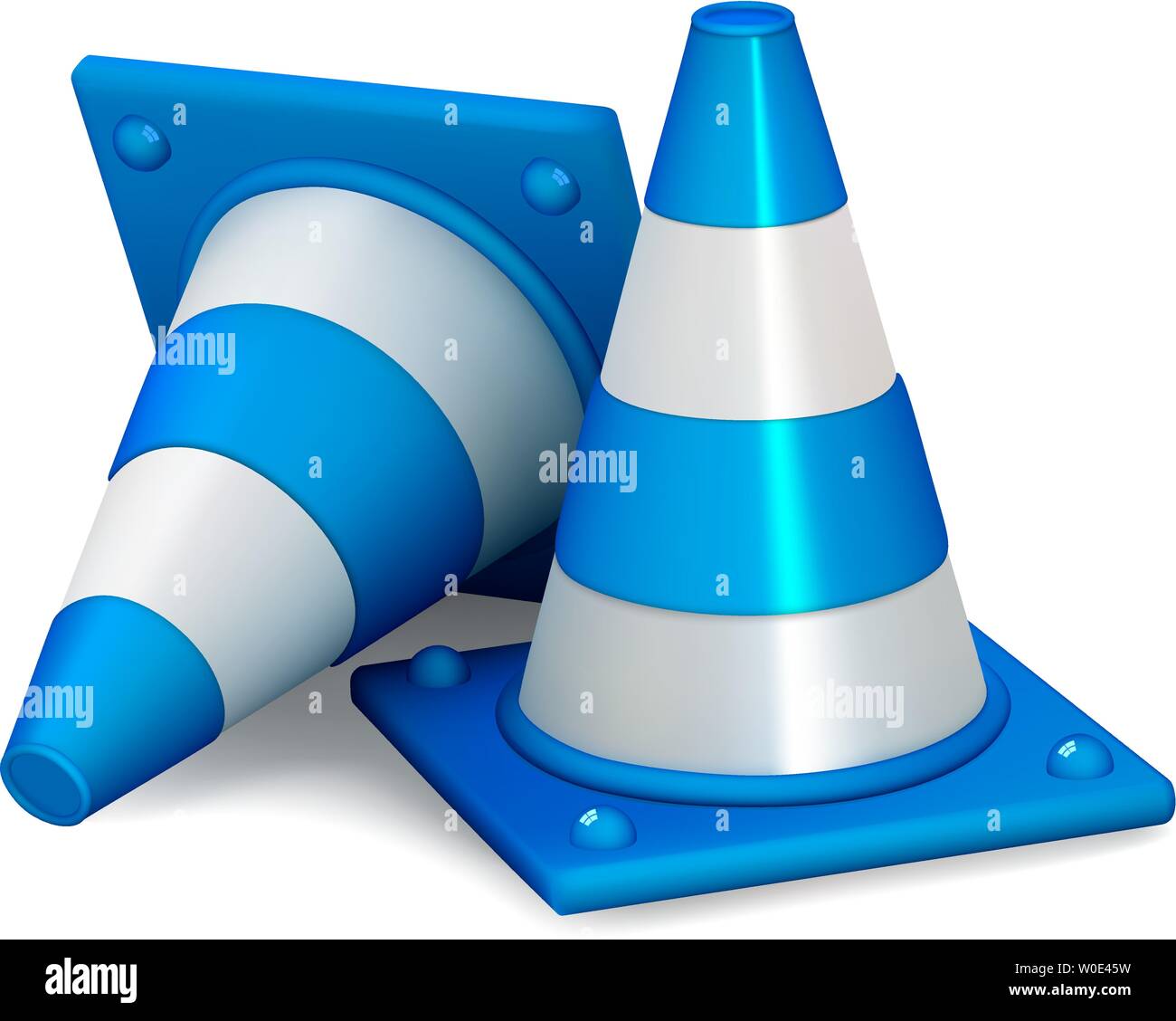 Traffic cones isolated on white Stock Vector Image & Art - Alamy