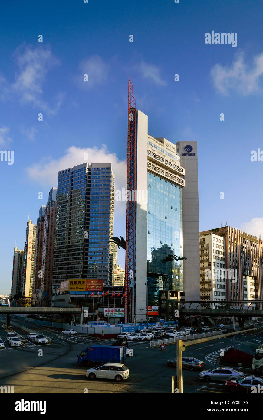 Shenzhen building facade Stock Photo - Alamy