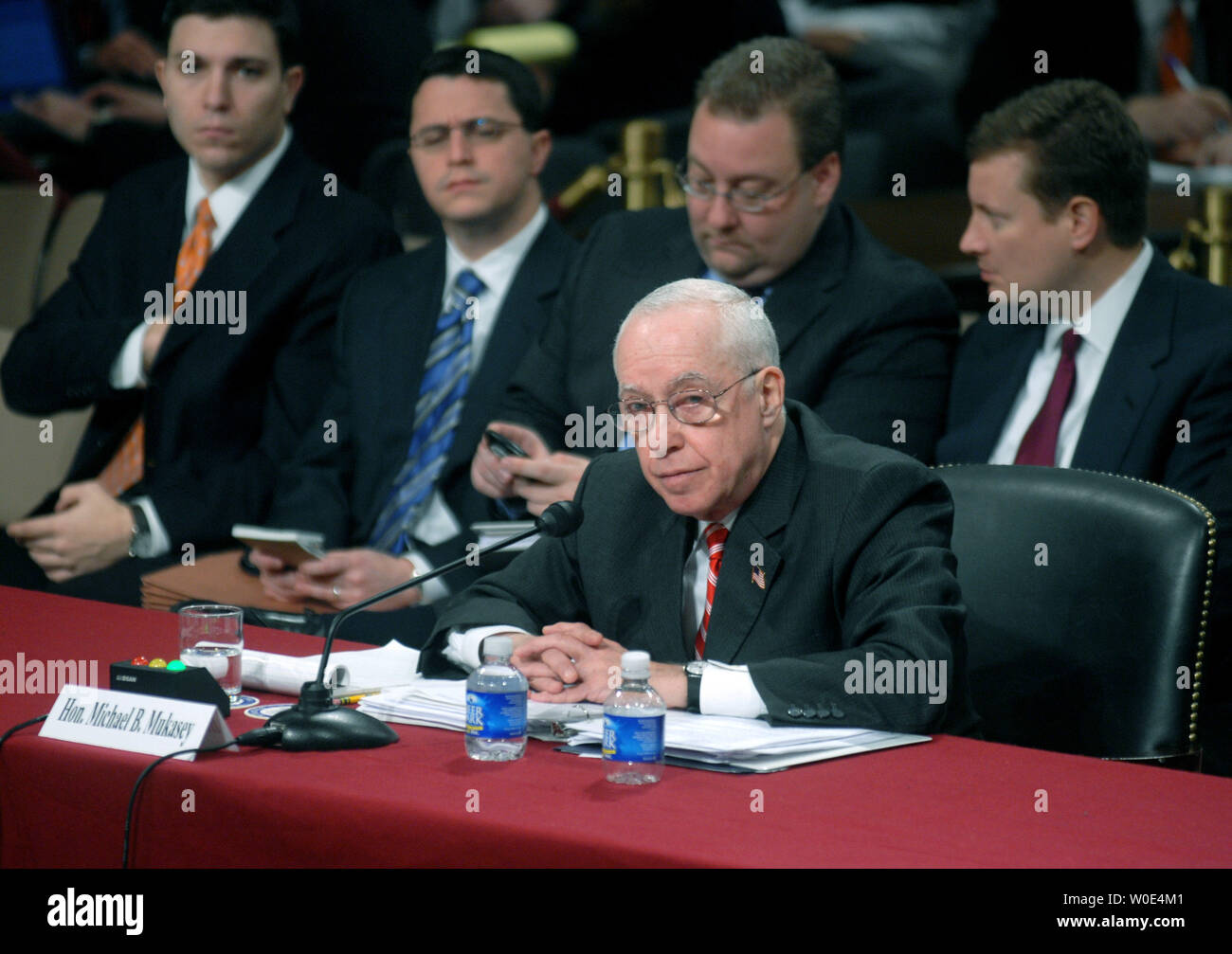 Attorney General Michael Mukasey testifies before a Senate Judiciary ...