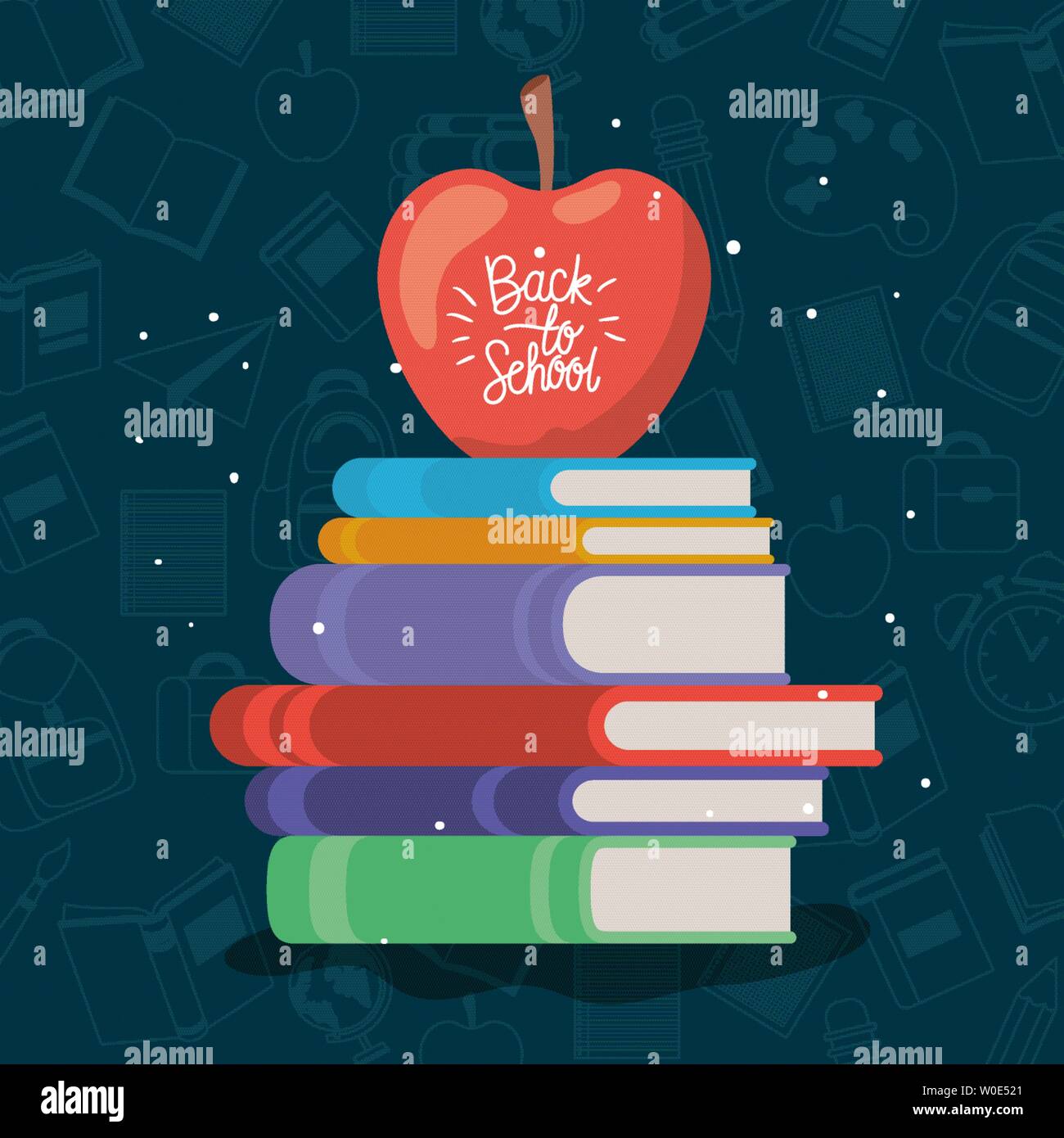 Colorful textbooks Stock Vector Images - Alamy