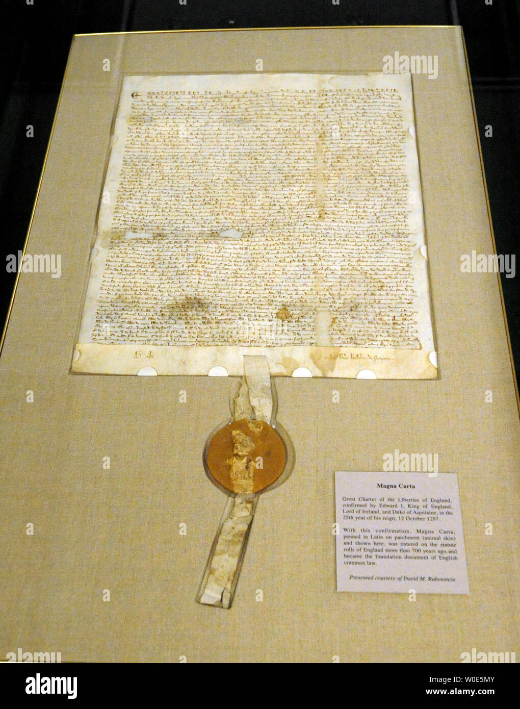 A 1297 Original of the Magna Carta was unveiled at the National ...