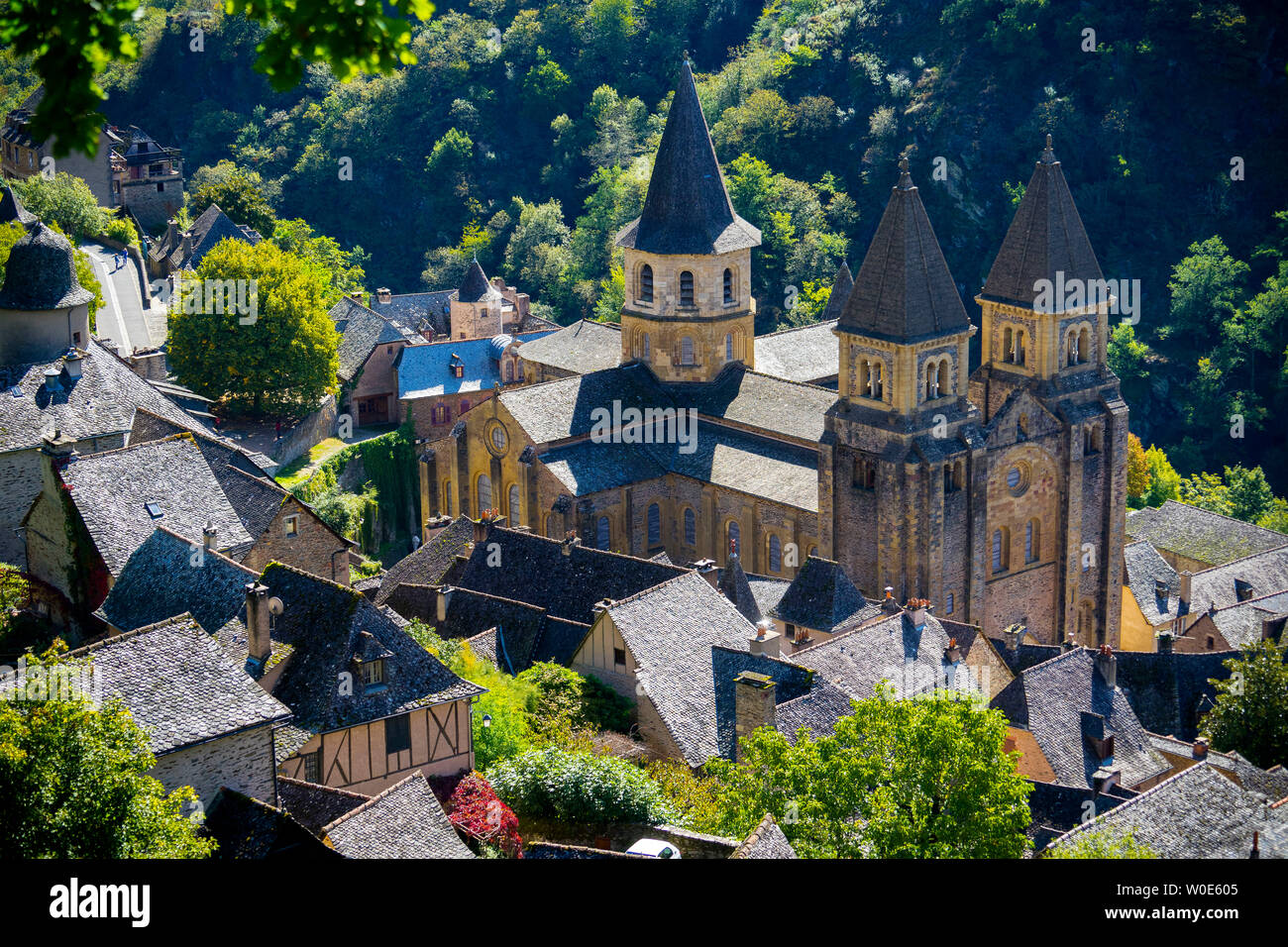 Europe,France,Midi-Pyrénées,Aveyron,Conques,Sainte-Foy, Saint James way ...