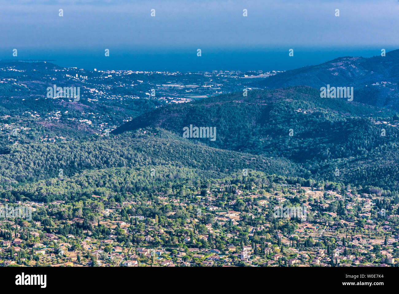 France, Provence-Alpes-Côte-d'Azur, Alpes-Maritimes, view on the Pays ...
