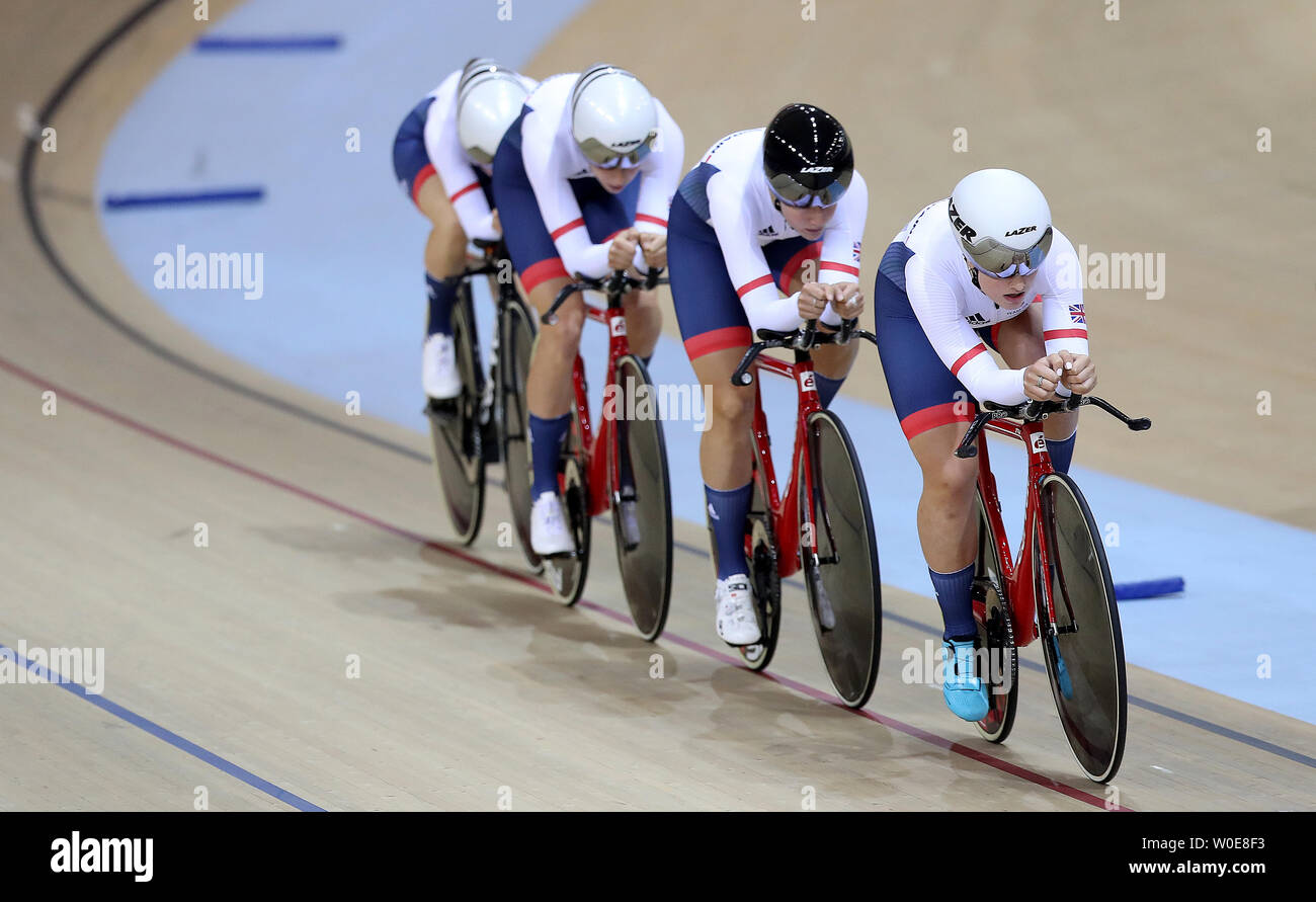 Great Britain's (right-left) Jenny Holl, Jessica Roberts, Josie Knight ...