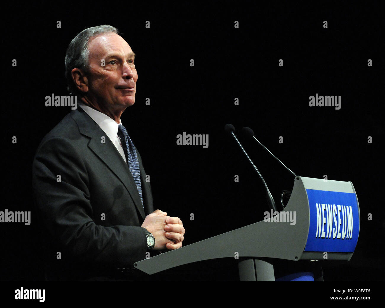 New York Mayor Michael Bloomberg participates in the dedication of the ...
