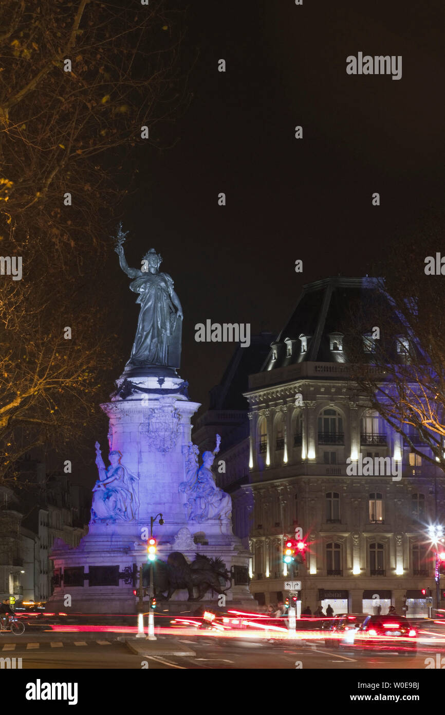 Statue sculpture place art france paris place de la republique hi-res stock photography and ...