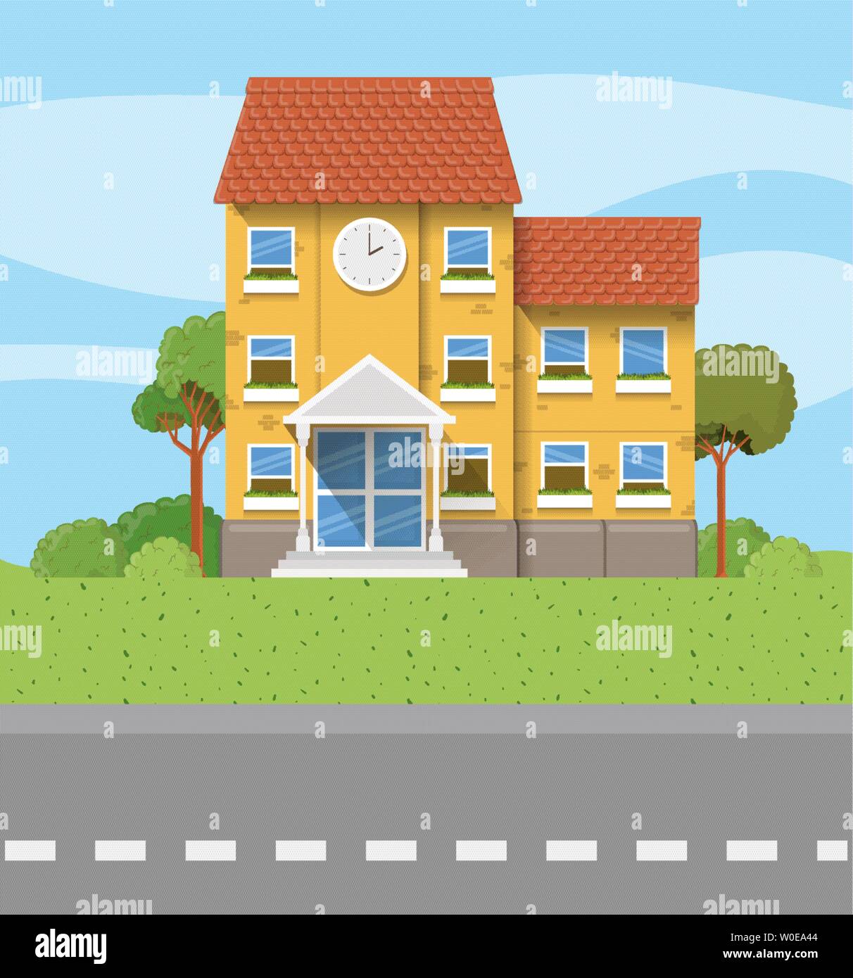 American middle school Stock Vector Images - Alamy