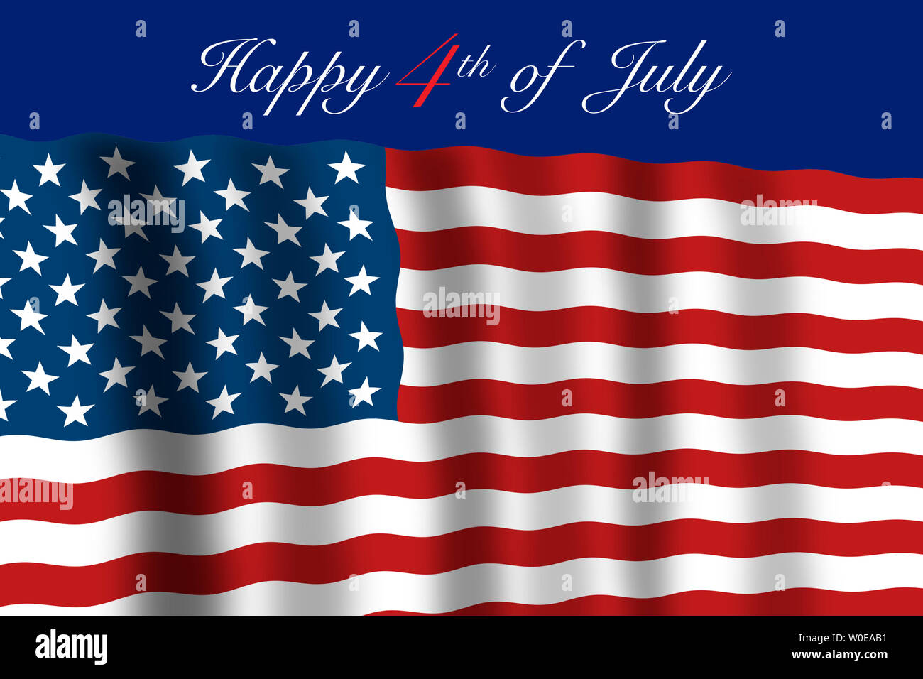 4th of July. The USA are celebrating patriotic holiday. American flag ...