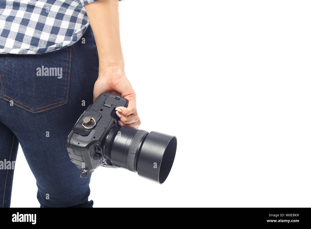 Woman photographer at work Stock Photo - Alamy
