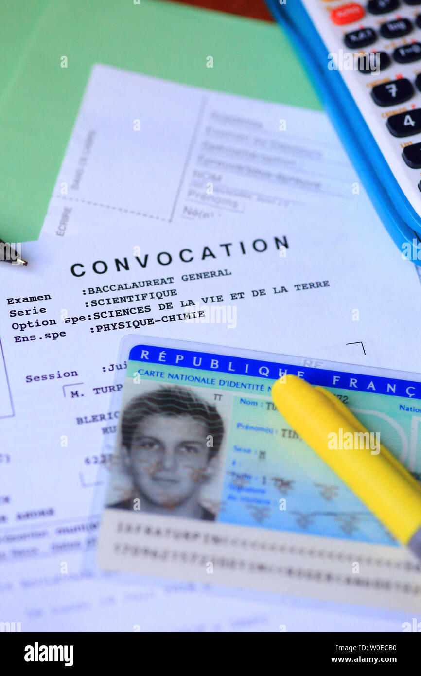 Baccalauréat exam france hi-res stock photography and images - Alamy