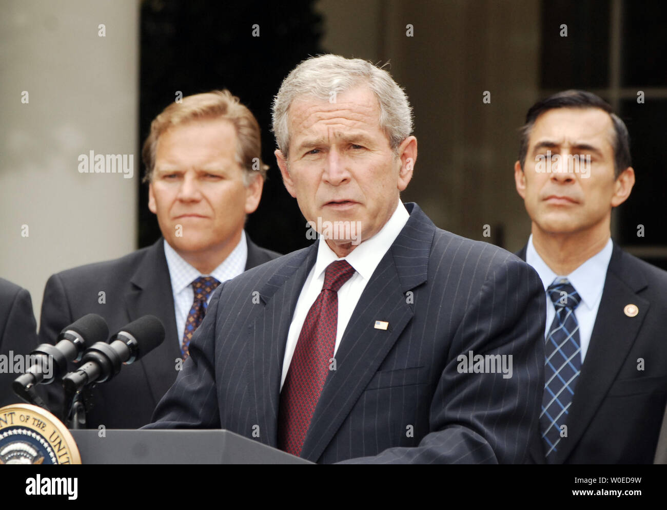 U.S. President George W. Bush speaks before signing H.R. 6304, the ...