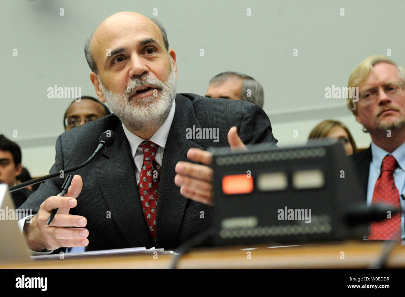 Federal Reserve Board Chairman Ben Bernanke testifies before a House ...