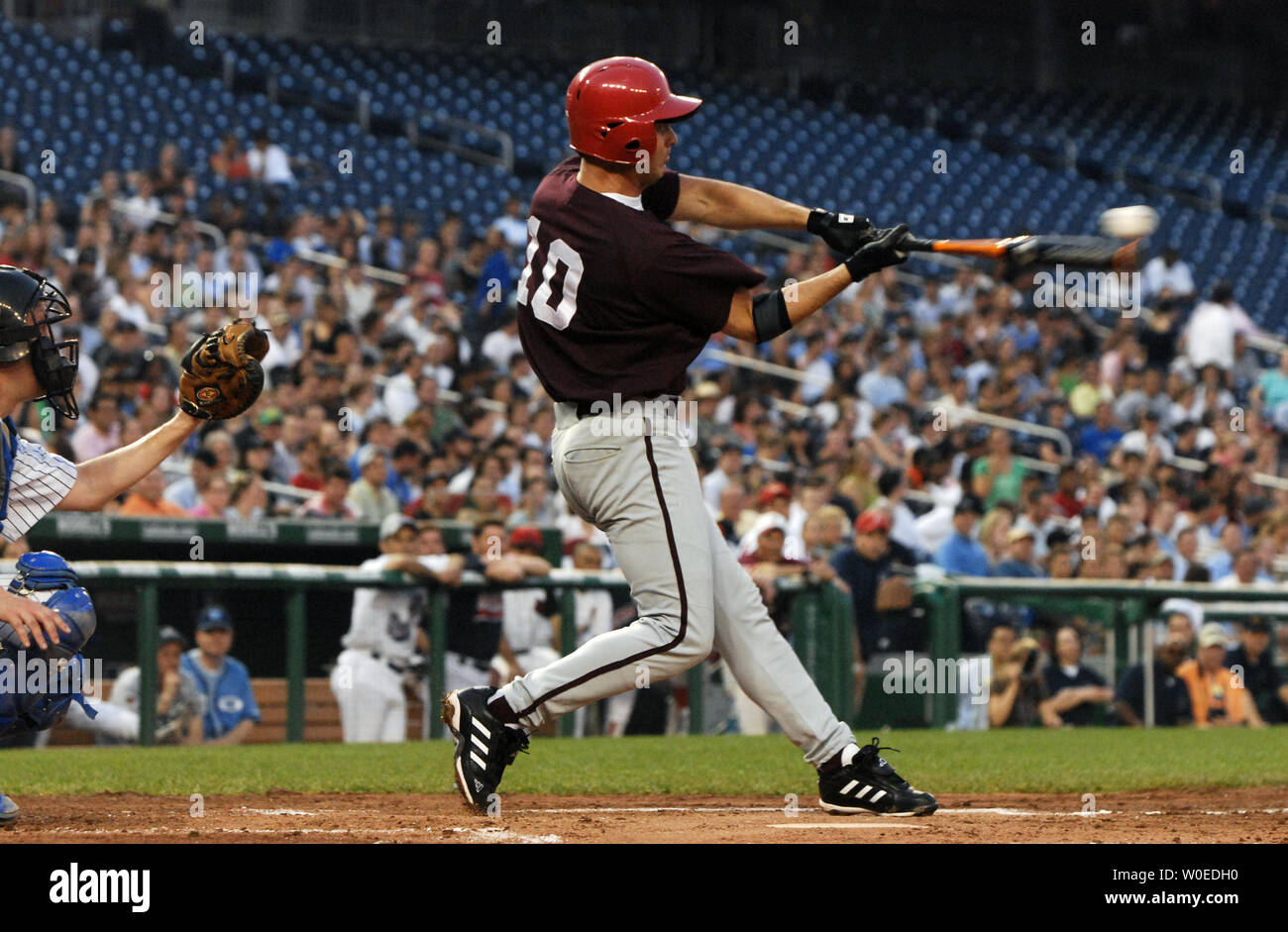 Rep. Chip Pickering (R-MS) hits during the first inning at the 47th ...