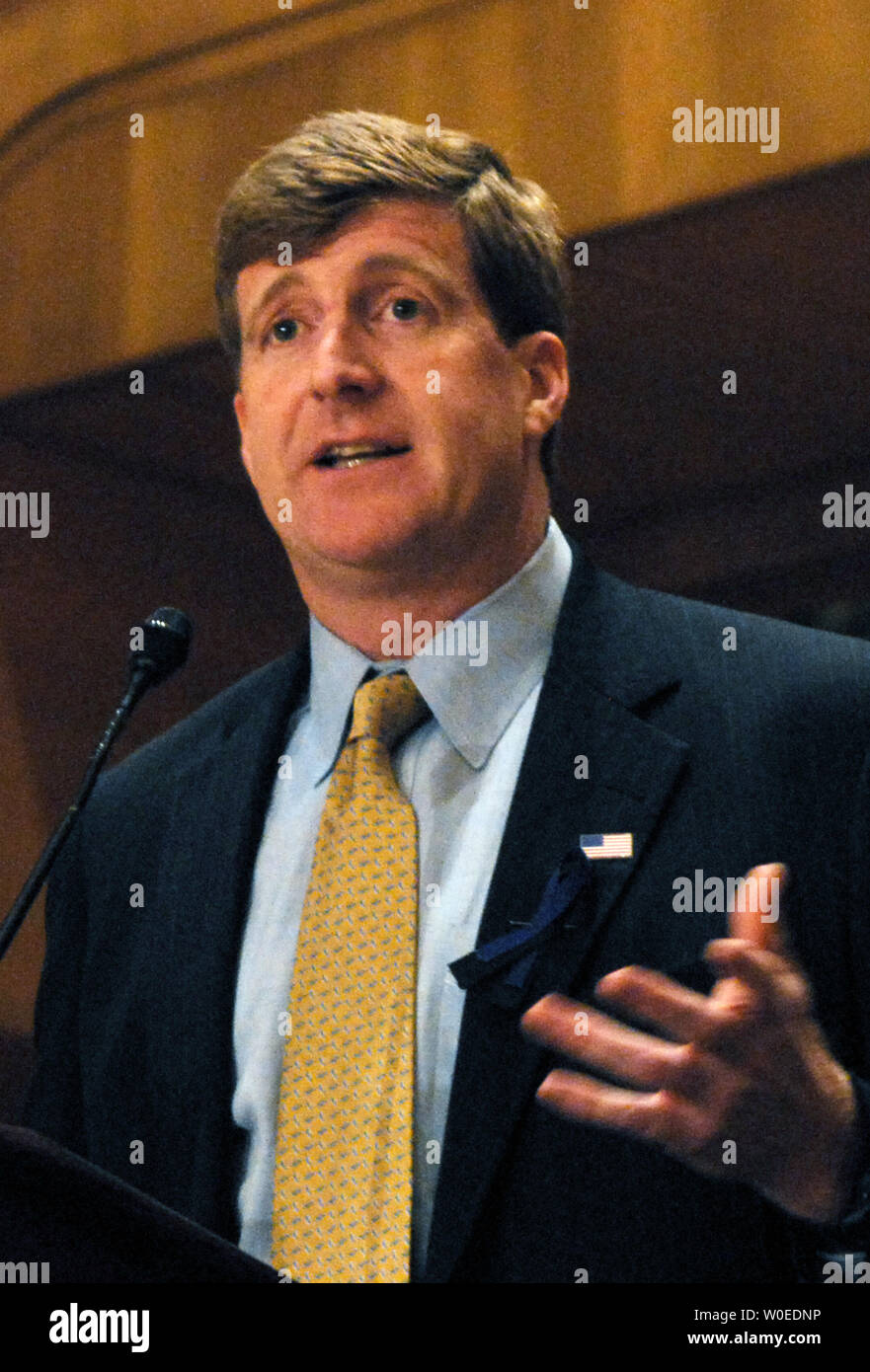 Rep. Patrick Kennedy (D-RI) speaks after accepting the Frank Harkin ...