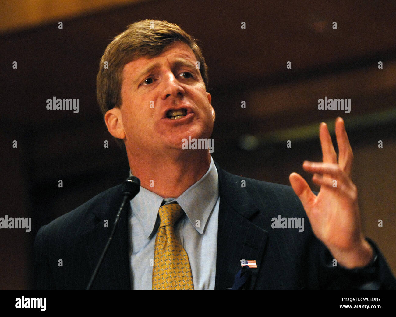 Rep. Patrick Kennedy (D-RI) speaks after accepting the Frank Harkin ...