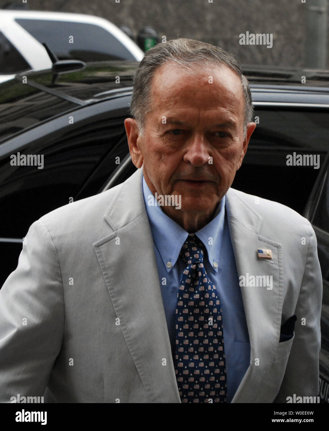 Sen. Ted Stevens (R-AK) arrives at the U.S. District Courthouse for his ...