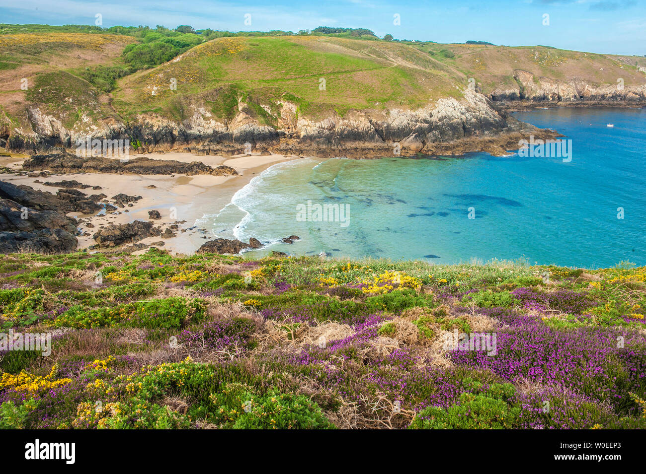 France, Brittany, Pointe du Van, Théolen beach Stock Photo - Alamy