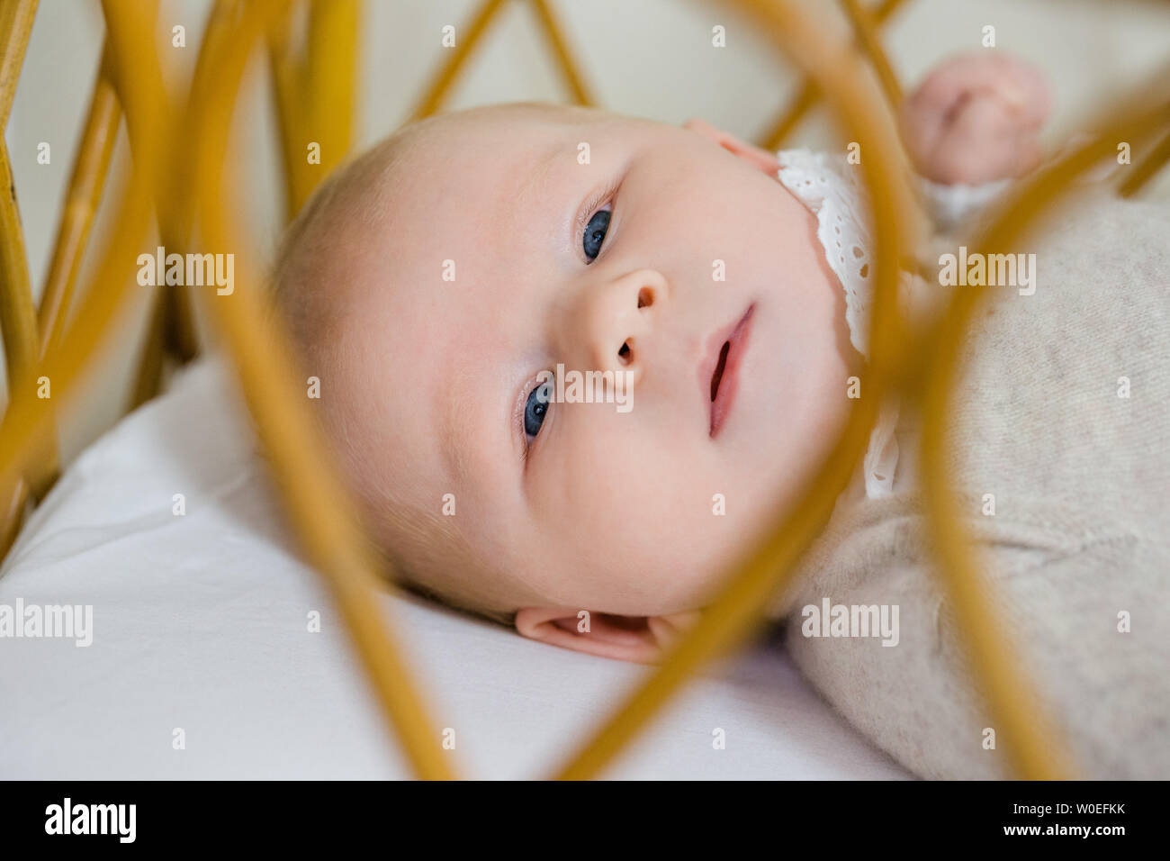 Baby with eyes open hi-res stock photography and images - Alamy