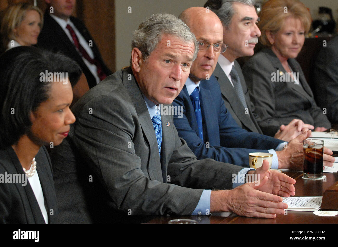 Condoleezza rice bush hi-res stock photography and images - Alamy