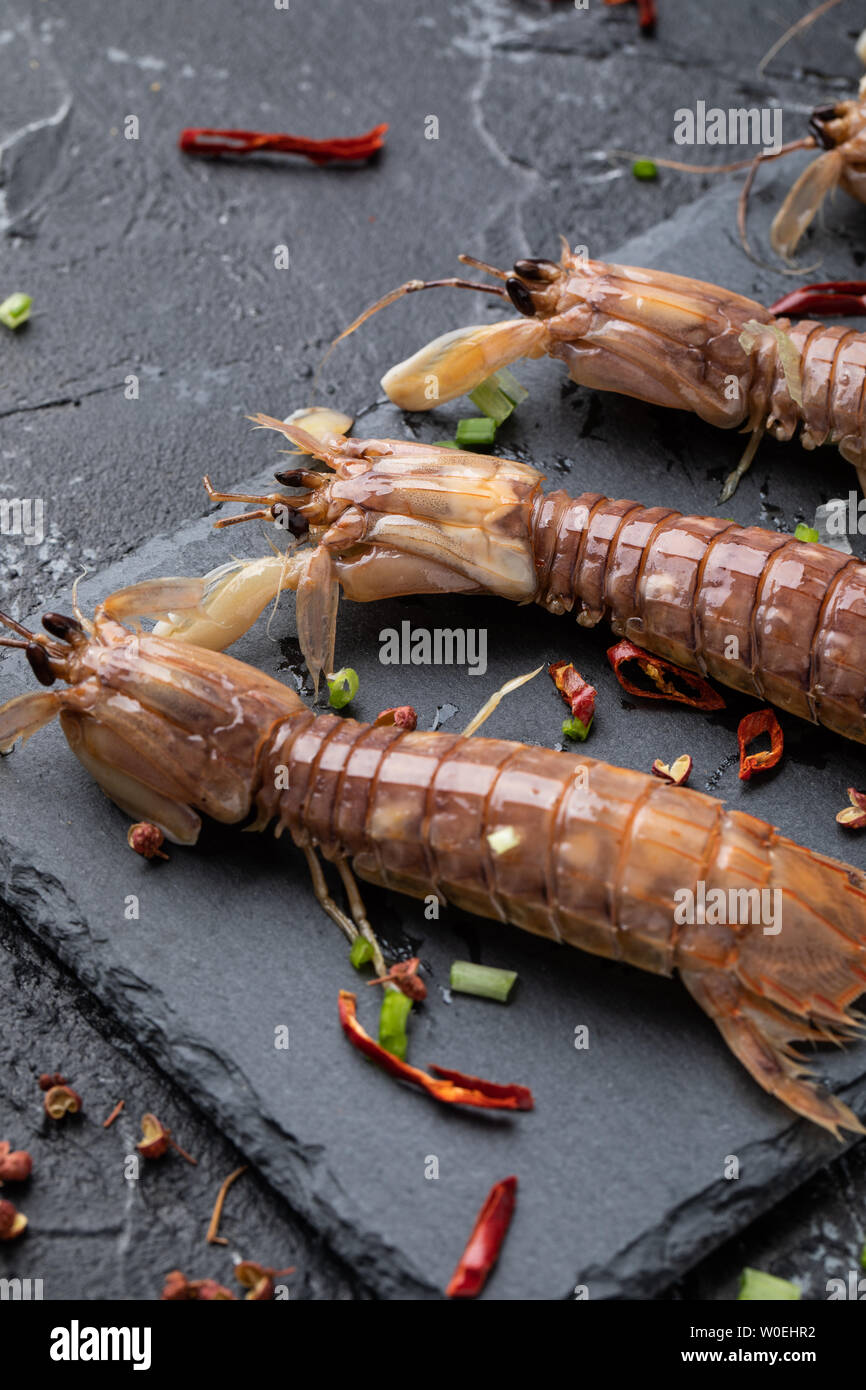 Spicy Pippi Shrimp Stock Photo - Alamy